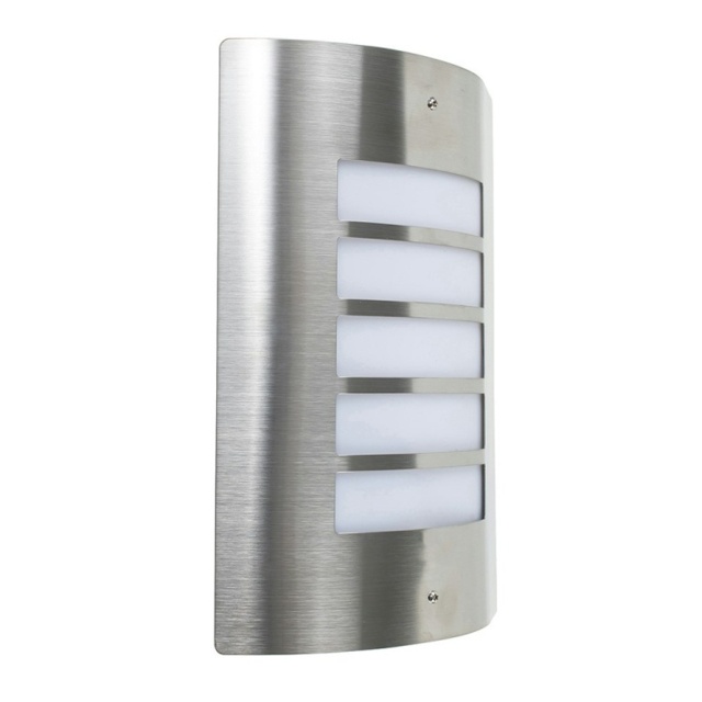 Valuelights Medlock Silver Outdoor Wall Bulkhead Light by Tesco ...