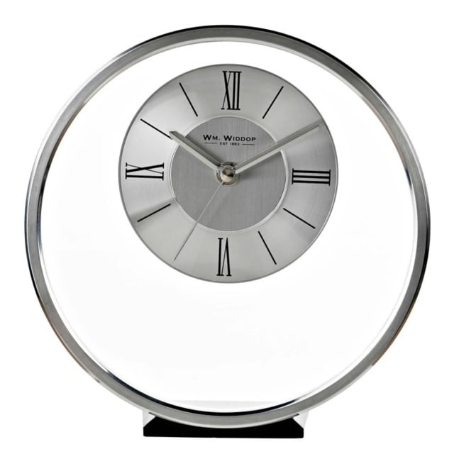 Wm.widdop Round Silver Mantel Clock by Tesco - Marketplace | ufurnish.com