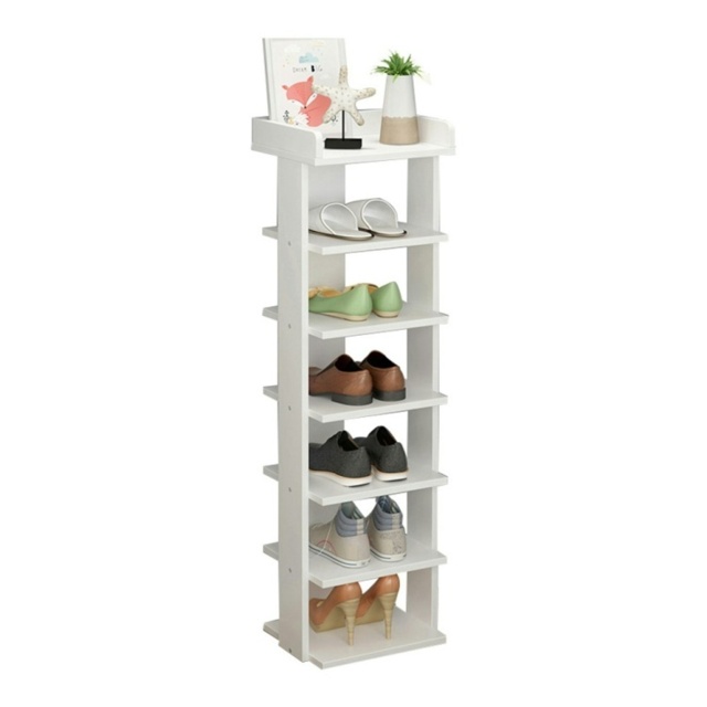 Living And Home 7-Tier Shoe Rack Stand Shelf Space Saving - White by ...