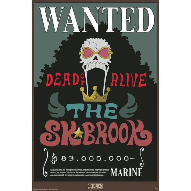 One Piece Wanted Brook 61 X 91.5Cm Maxi Poster by Tesco - Marketplace ...