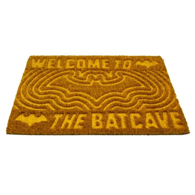 Batman Welcome To The Batcave Embossed Door Mat - Brown/yellow - One ...