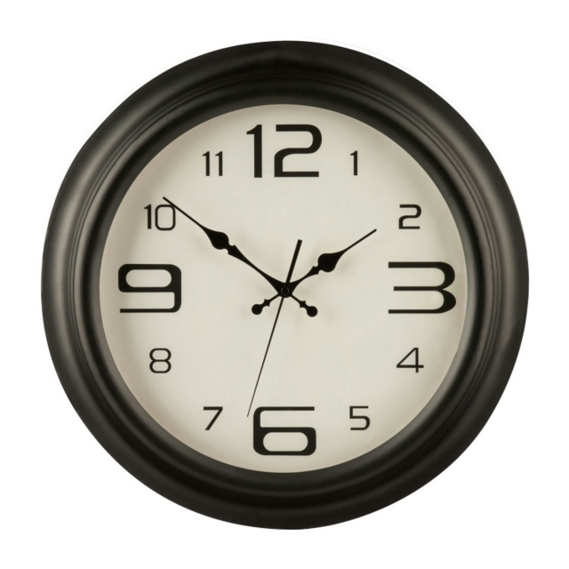 Interiors By Premier Myers Matt Black Metal Wall Clock by Tesco ...