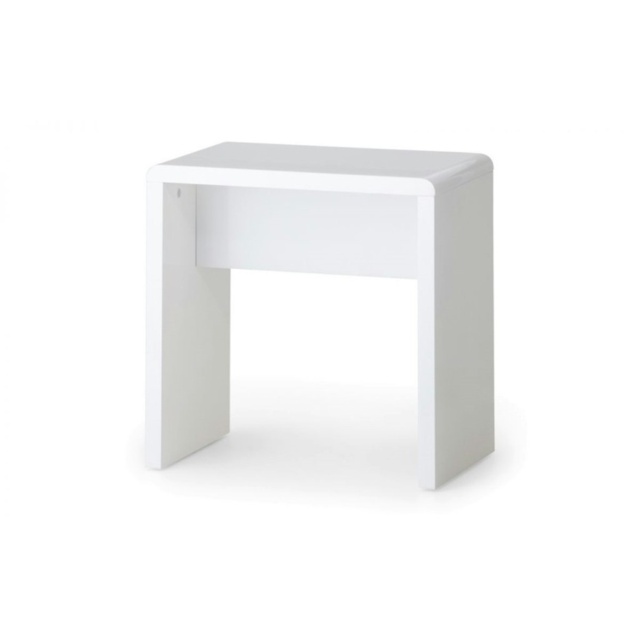 Chic White High Gloss Dressing Stool by Tesco - Marketplace | ufurnish.com