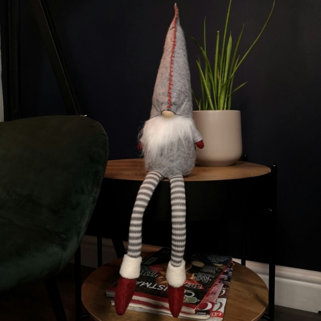 56Cm Cuddly Sitting Santa Gonk Indoor Christmas Decoration by Tesco ...