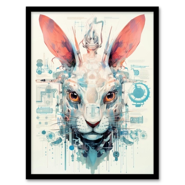 Robot Hare Rabbit Hybrid Secret Military Sci-Fi Blueprint Futuristic ...