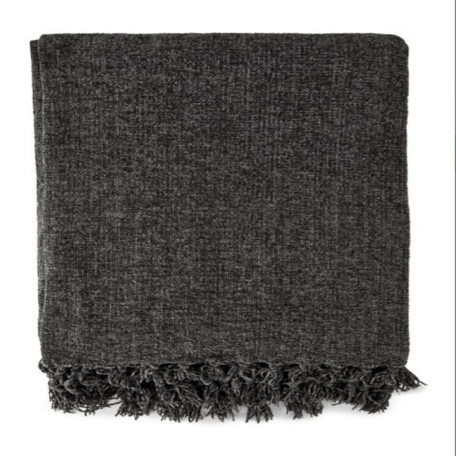 "Camilla Collection Chenille Throw In Charcoal (60"" X 80"")" by Tesco ...