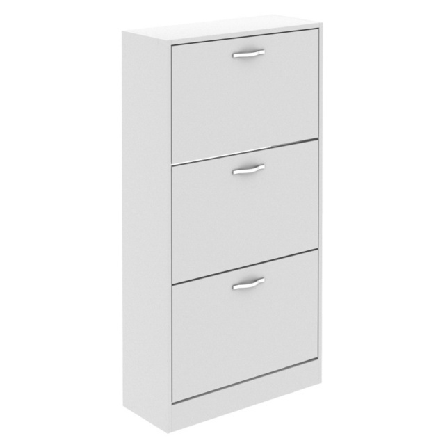 Vida Designs 3 Drawer Shoe Cabinet Shoe Rack Storage Cupboard, White by ...