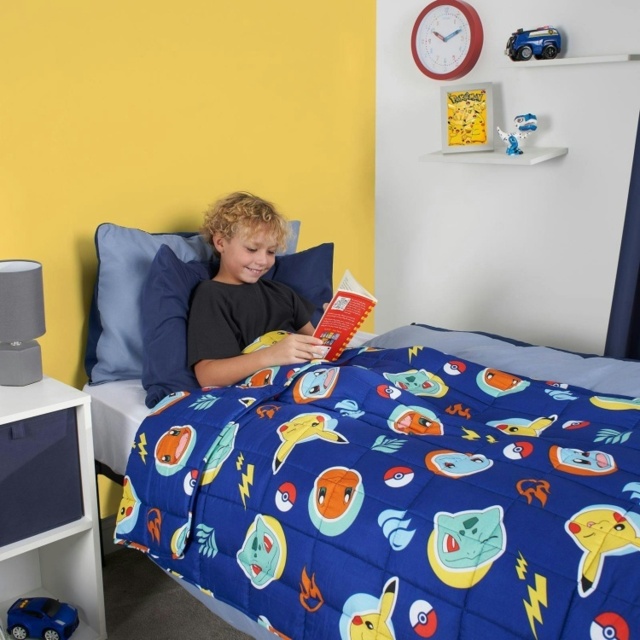 Ohs Pokemon Weighted Blanket 2Kg Kids Stress Relief Sensory, 90X120Cm ...