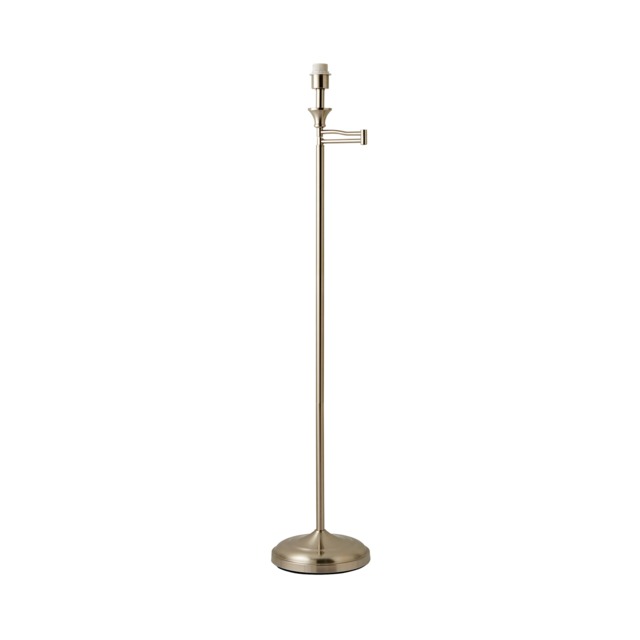 ValueLights Modern Brushed Chrome Adjustable Swing Arm Floor Lamp Base ...
