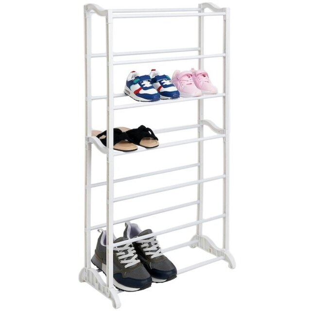 Ohs 7 Tier Shoe Storage Shelf Stand Organiser Unit - White by Tesco ...