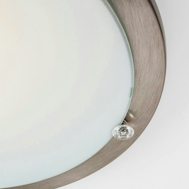 ValueLights Cymbal Round Flush Silver Ceiling Light (Flush) Chrome by ...