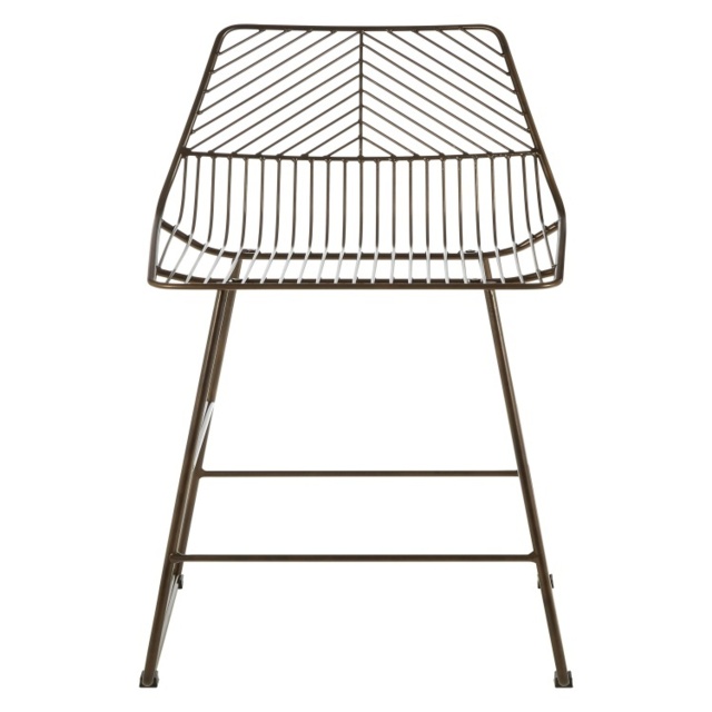 Interioirs By Premier Bronze Metal Wire Bar Chair, Sturdy Metal Chair ...