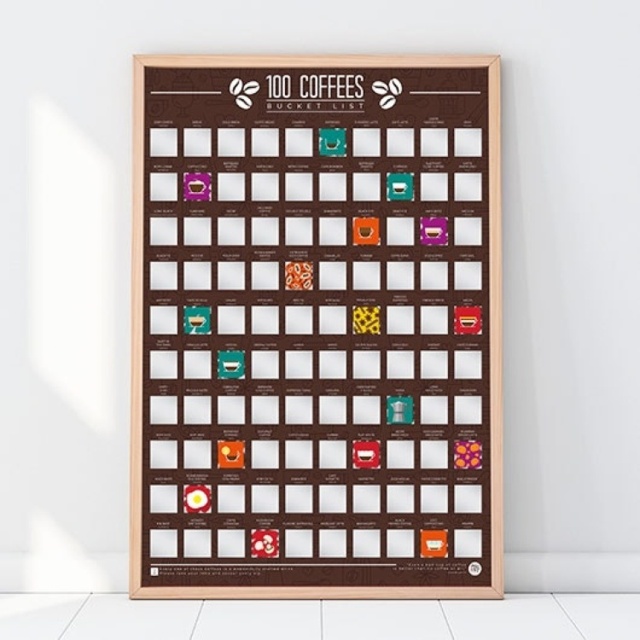 Gift Republic 100 Coffee Bucket List Scratch Poster by Tesco ...