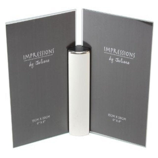 "Impressions Silverplated Aperture Frame With Central Baton 2 X 6""x8 ...