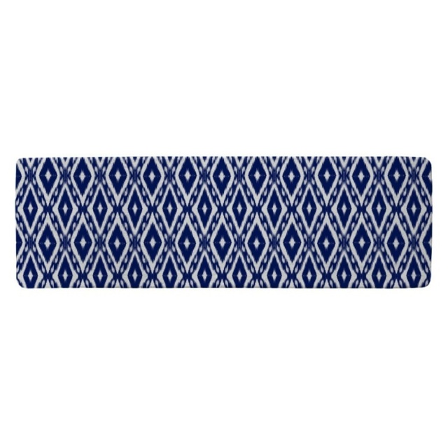 Tribal Art Ikat Ogee In Traditional Classic Blue (Runner Rug) Blue by ...