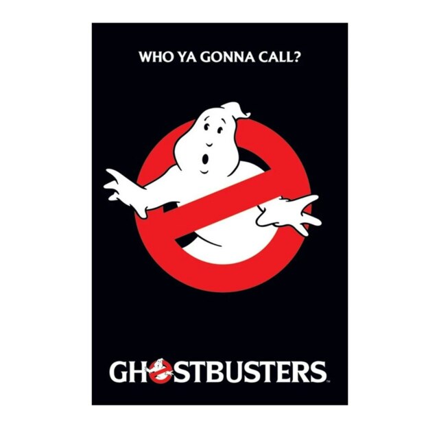 Ghostbusters logo poster - black/red/white - one size by Tesco ...