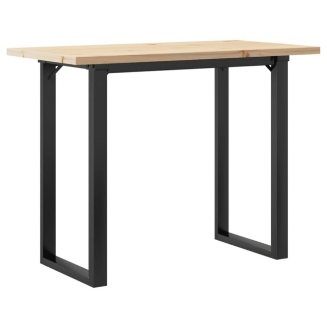 Dining Table O-Frame 100X50X75.5 Cm Solid Wood Pine And Cast Iron by ...