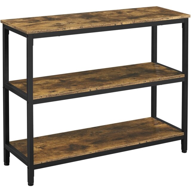 Yaheetech vintage sofa side table for entryway rustic brown by Tesco ...