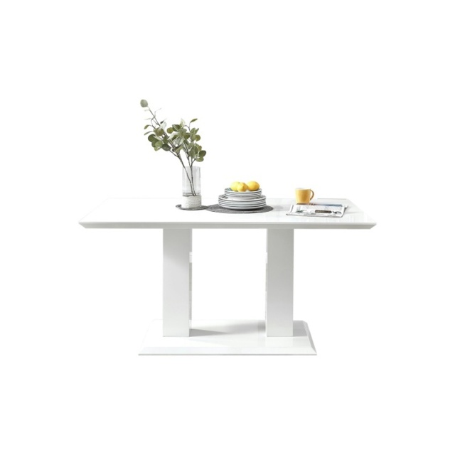Furniturebox Imperia 6 White High Gloss Dining Table by Tesco ...
