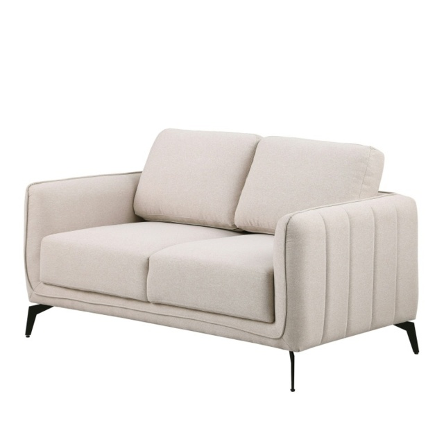 Oslo Modern Scandi Style Fabric Living Room 2 Seater Sofa (Beige) by ...