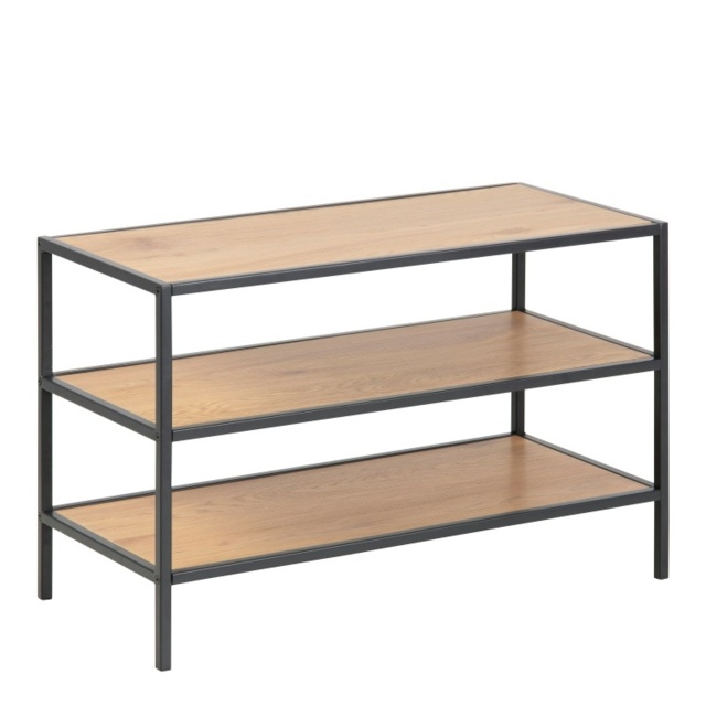 Seaford Black Metal Shoe Rack With 2 Oak Shelves by Tesco - Marketplace ...