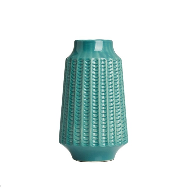 Bhs Grooved Ceramic Vase, Green by Tesco - Marketplace | ufurnish.com
