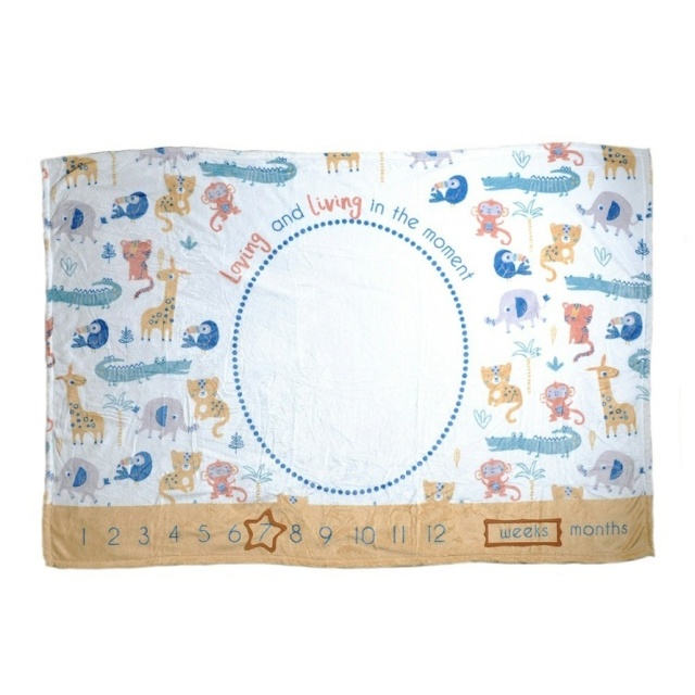 Ziggle Baby Milestone Blanket Safari Animals by Tesco - Marketplace ...