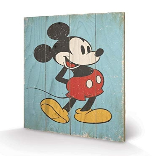 Mickey Mouse (Retro) Small Wood - Wood Panel by Tesco - Marketplace ...
