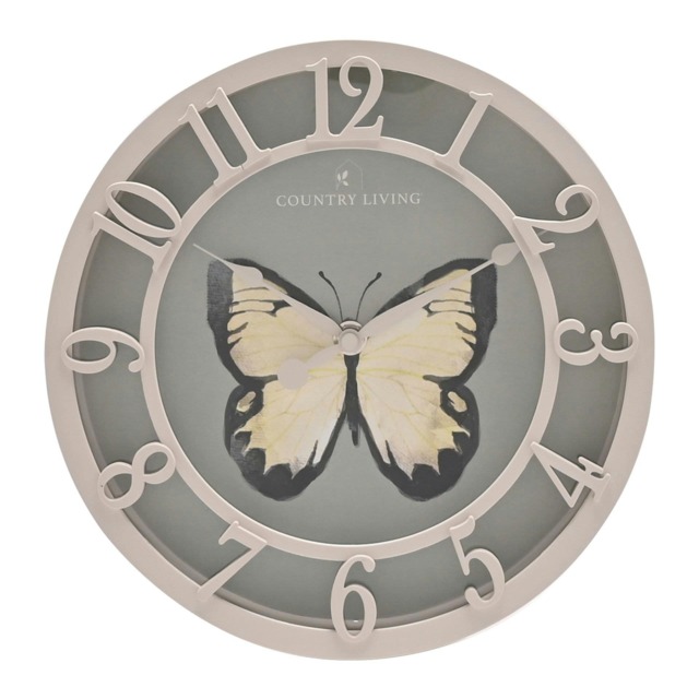 Country Living Outdoor Clock - Butterfly 25cm Green by Tesco ...