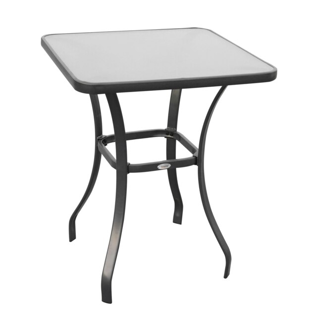 Outsunny garden bar table bistro square glass dining kitchen breakfast ...