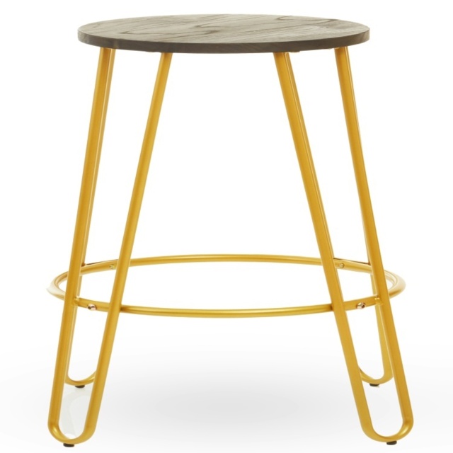 Interiors By Premier Gold Finish Metal Bar Stool, Hairpin Stool For ...