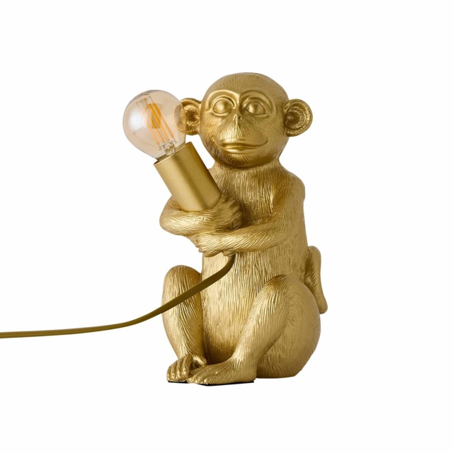 ValueLights Baby George Monkey Gold Table Lamp Gold by Tesco ...