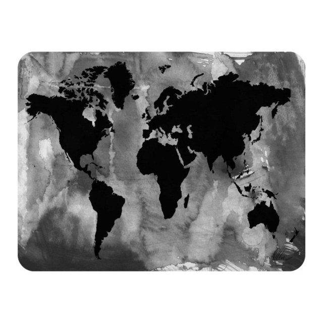 Black And White World Map (Blanket) by Tesco - Marketplace | ufurnish.com