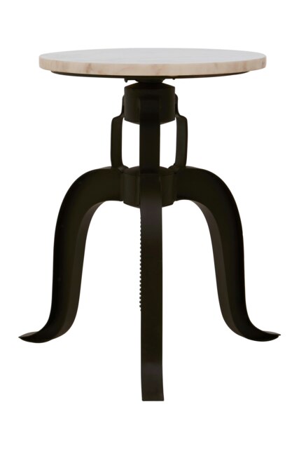 Interiors by Premier 3 Leg Bar Stool With White Marble Top, Modern ...