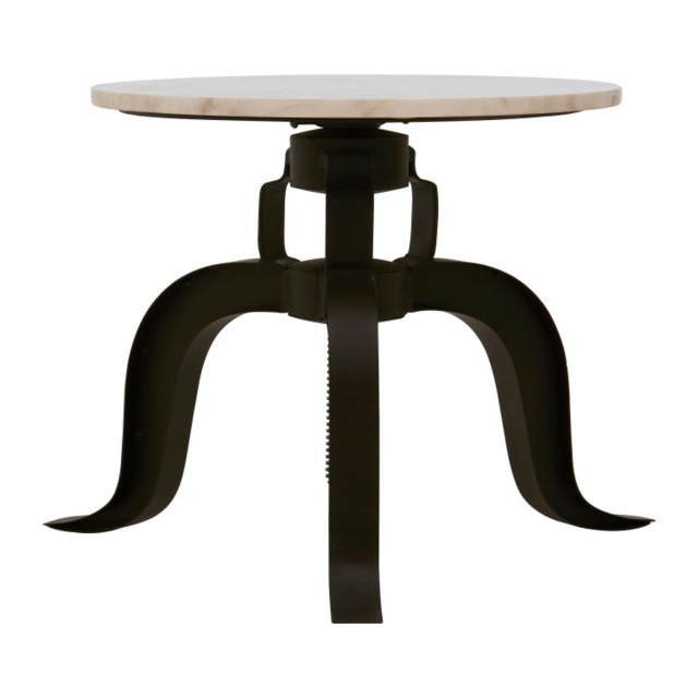 Interiors By Premier 3 Leg Bar Stool With White Marble Top, Modern ...