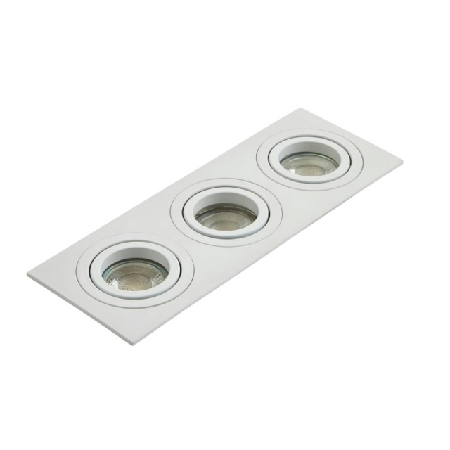 Bhs Faina 3 Light Adjustable Triple Recessed Spotlight, White by Tesco ...