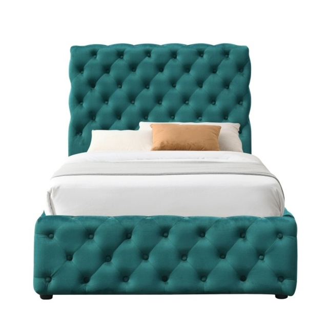 3Ft Single Tufted Fabric Gas Lift Ottoman Bed Frame In Green by Tesco ...