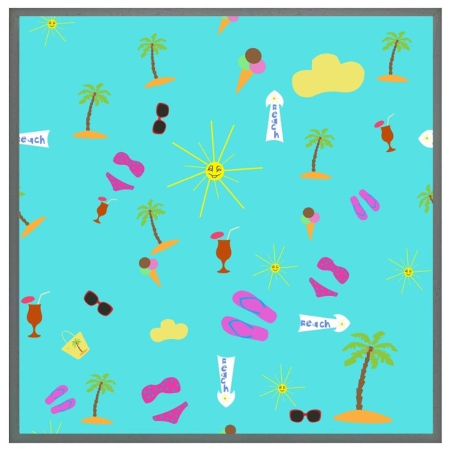 Beach Cartoons (Picture Frame) Grey - M by Tesco - Marketplace ...