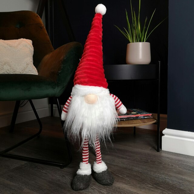 67cm Standing Plush Christmas Gonk with Grooved Hat in Red by Tesco ...
