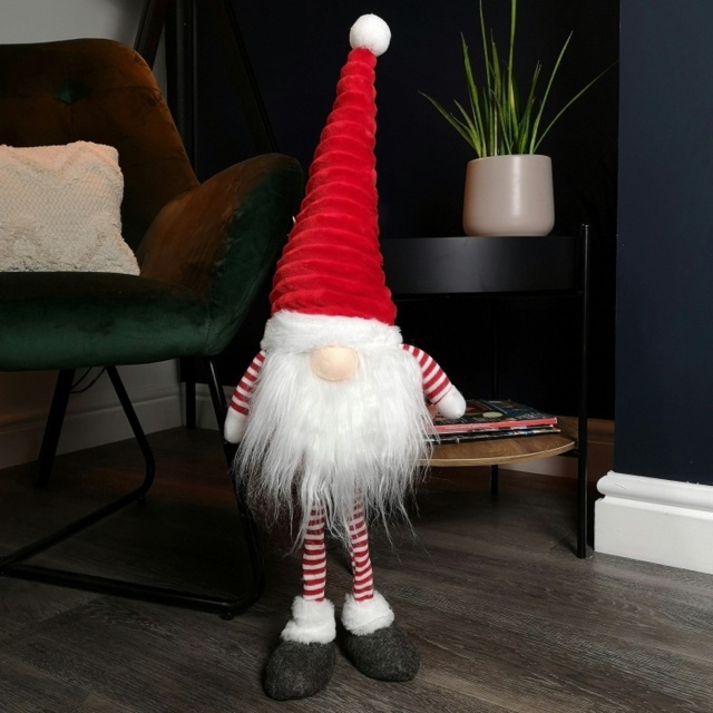 67Cm Standing Plush Christmas Gonk With Grooved Hat In Red by Tesco ...