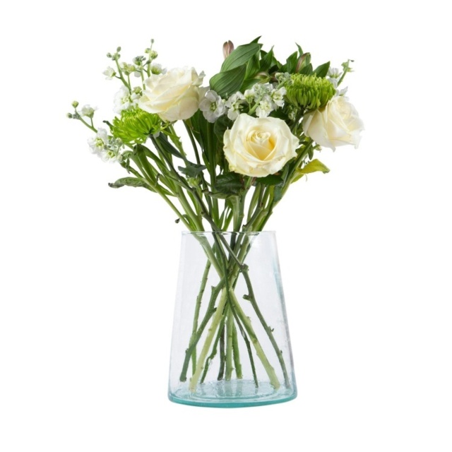 Nicola Spring Jebel Recycled Glass Vase - 3.5 Litre - Clear by Tesco ...
