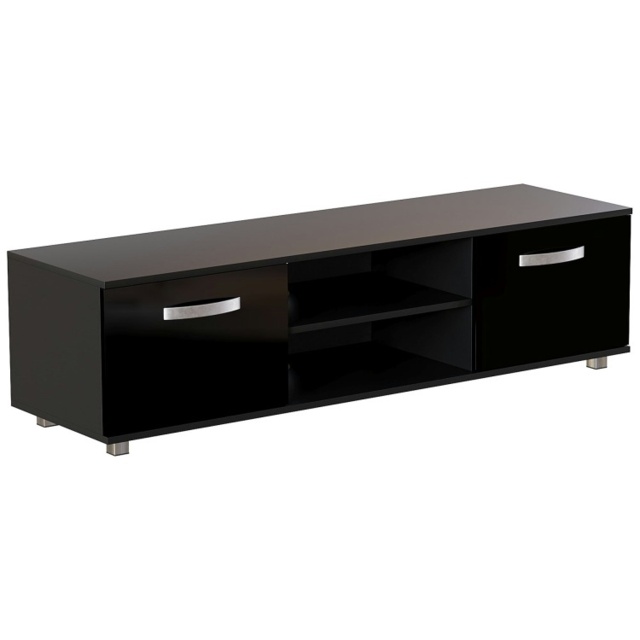 Vida Designs Cosmo 2 Door Tv Unit Entertainment Stand, 140Cm, Black by ...