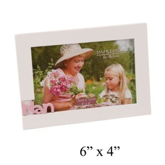 "Nan 6"" X 4"" Cut Out Ivory Wooden Frame By Juliana Fw924N" by Tesco ...