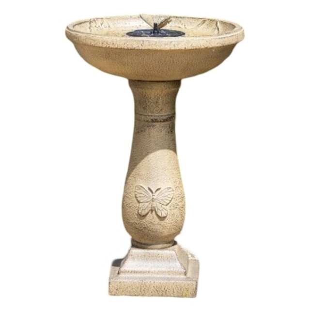 Primrose Butterfly Brook Solar Bird Bath Water Feature With Lights by ...