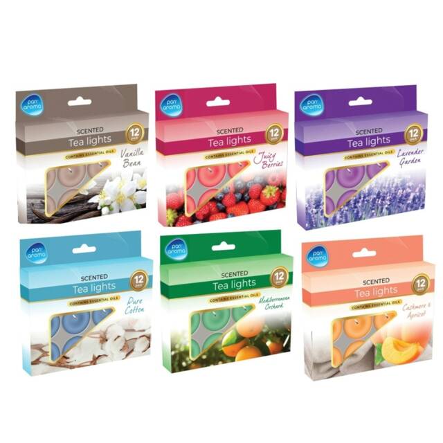 Pack of 72 Assorted Scented Tea-Lights Candles by Tesco - Marketplace ...