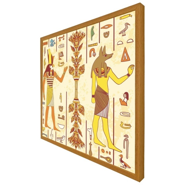 Egyptian Gods & Ancient Egyptian Hieroglyphs (Picture Frame) Brown ...