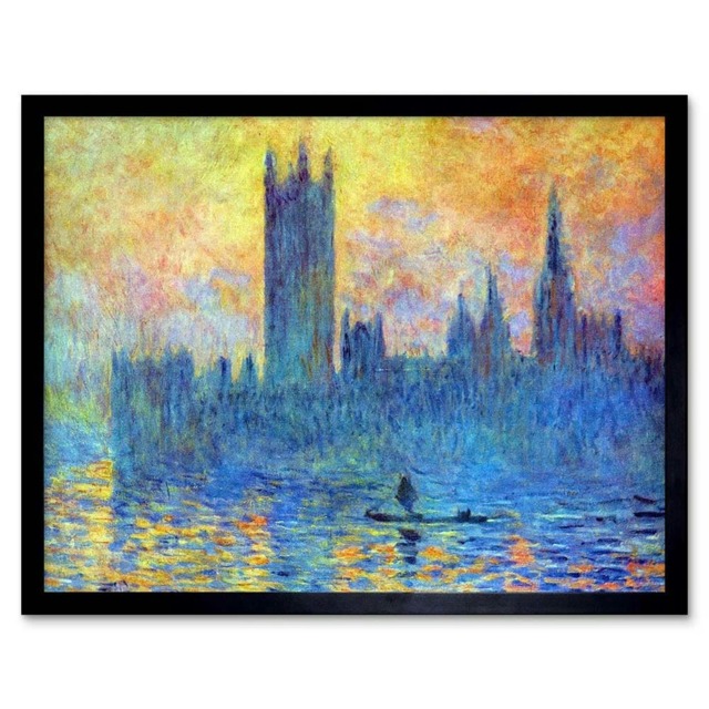 Monet London Parliament Winter Old Master Painting Framed Wall Art ...