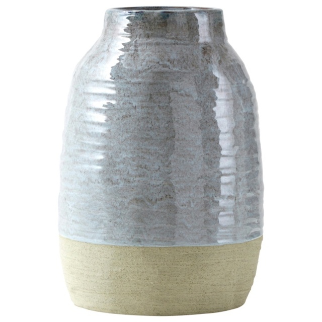 Interiors By Premier Handcrafted Large Grey Vase, Glazed Finish Flower ...