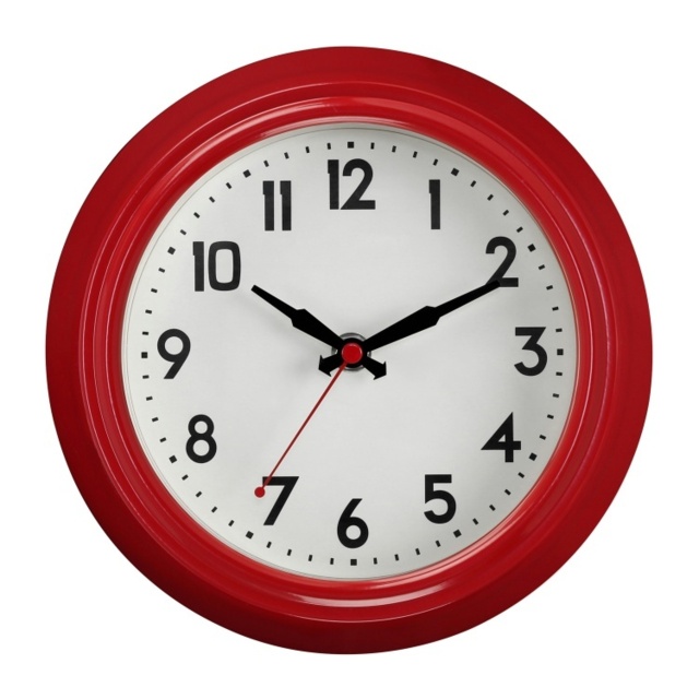 Interiors By Premier Maddox Red Metal Wall Clock by Tesco - Marketplace ...