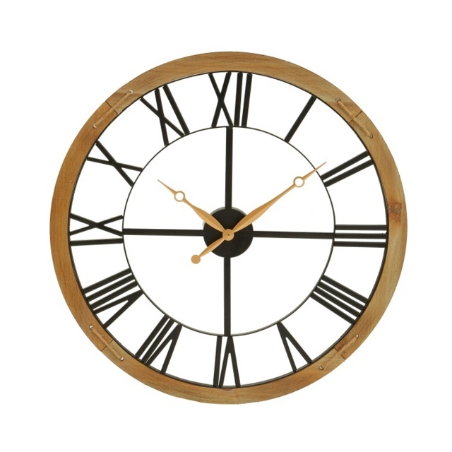 Interiors By Premier Vitus Black Metal Wall Clock by Tesco ...